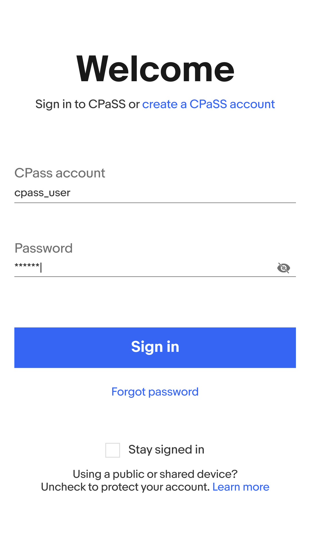Set Up Your CPaSS Account